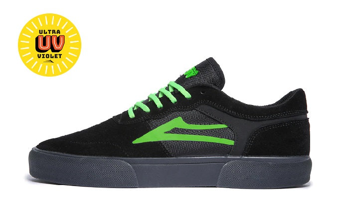 Lakai Staple Shoe - Black/UV Green – Go Sports Skate Shop